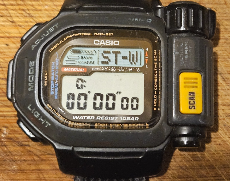 Boxed Casio TSR-100 Thermo Scanner Watch Module 1190 Alarm Chrono ...