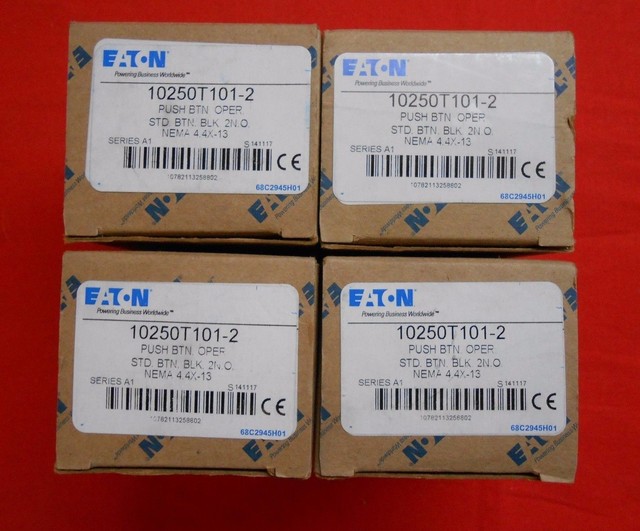 Eaton 10250t101-2 Pushbutton Flush 2no Black for sale online | eBay