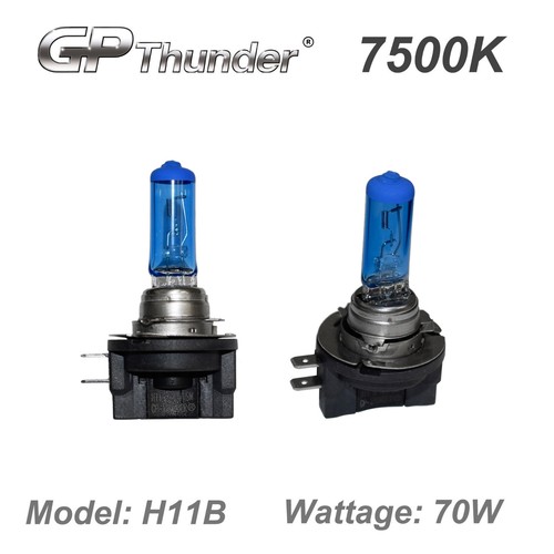 GP Thunder 7500K H11B Super White Xenon Light Bulbs High Wattage GP75 ...
