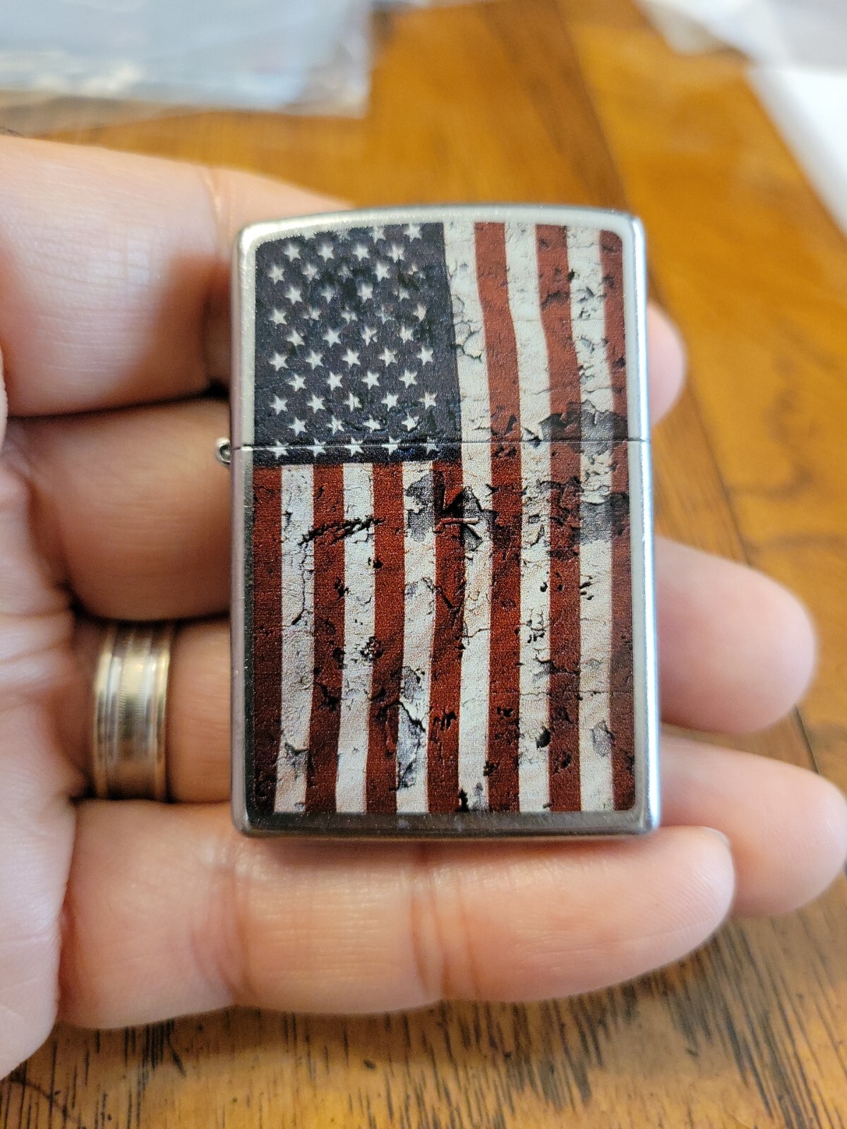 Zippo Lighter Distressed American Flag Lighter C 14 Sealed | eBay