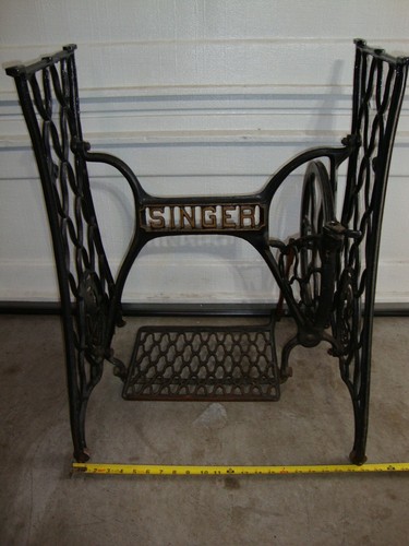 Antique Singer Sewing Machine Treadle Base Cast Iron 22" | eBay
