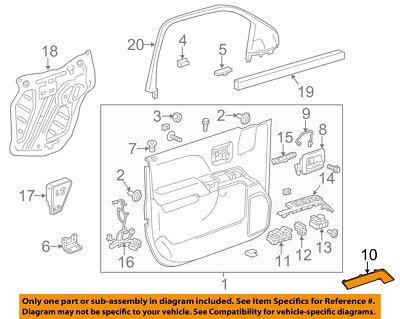 GM OEM 14-19 Sierra 1500 Front Door Interior Trim-Trim Molding 23291512 ...