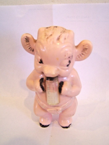 1950'S IRWIN BORDEN ELSIE COW BEAUREGARD BABY RATTLE & MILK BOTTLE ...