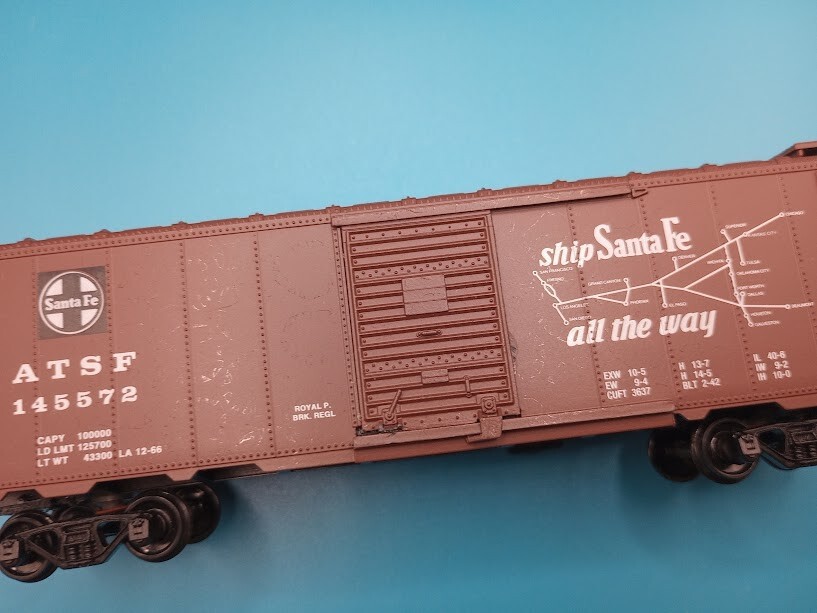 ATHEARN HO ATSF 145572 SHIP SANTE FE ALL THE WAY BOX CAR ASSEMBLED KIT ...