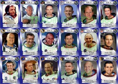 Apollo Moon Landings Trading Card Set (NASA Armstrong Shepard Lunar ...