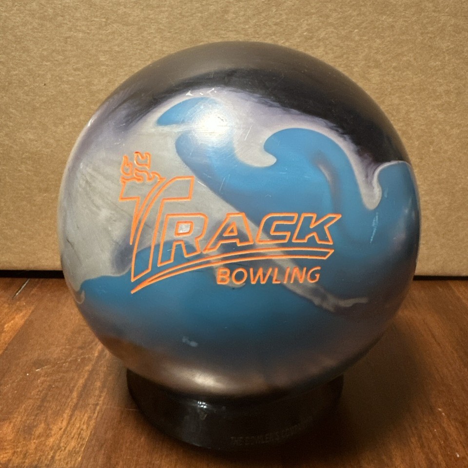 Track Bowling Strata Heavy 15LB Bowling Ball In Sky/Grey/Black. Drilled ...