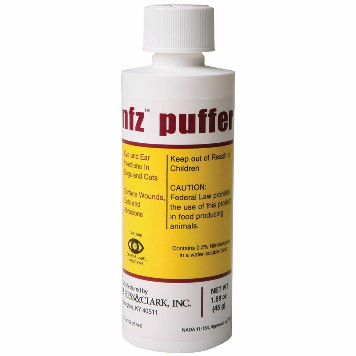 NFZ Puffer Nitrofurazone animal wound care Ear and Eyes Infections Dogs ...