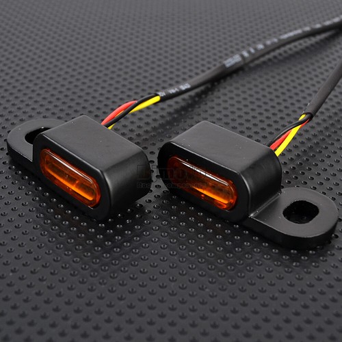 Mini LED Motorcycle Indicators Light Amber Blinker Turn Signal Lamp For ...