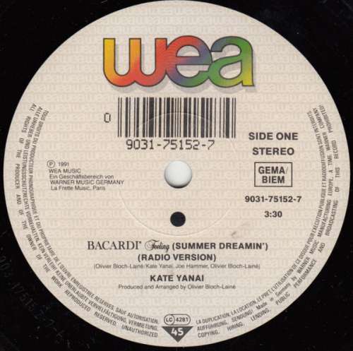 Kate Yanai - Bacardi Feeling 7" Single Vinyl Schallplatte 62784 | eBay