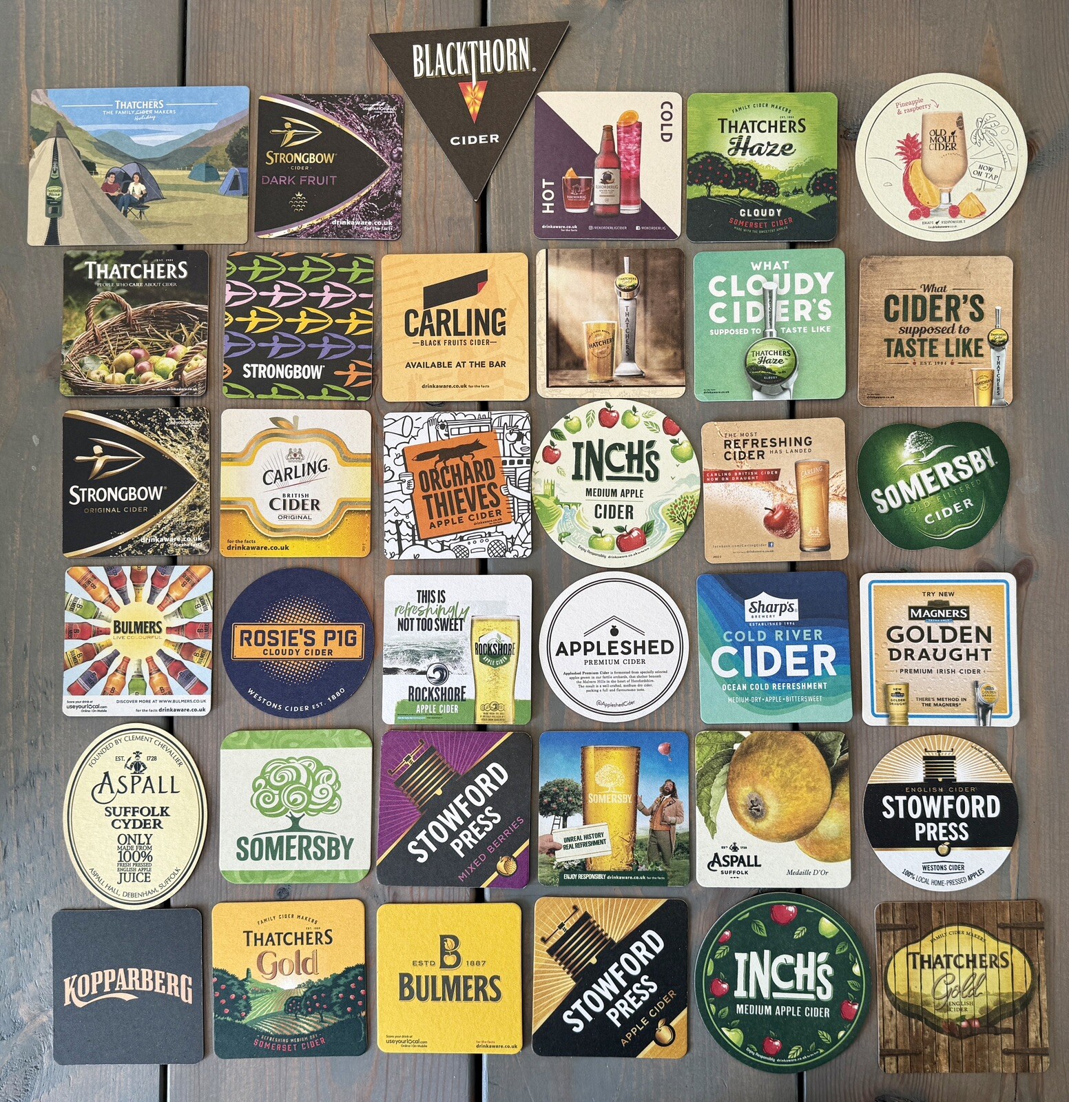 36 X Cider / Beer Mats Pack - Home Bar / Pub Experience | eBay UK