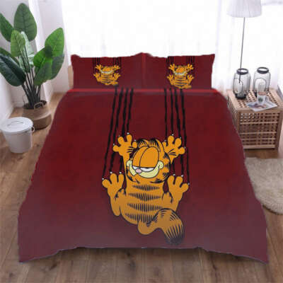 Garfield Yellow Gecko 3D Print Duvet Quilt Doona Covers Pillow Case ...