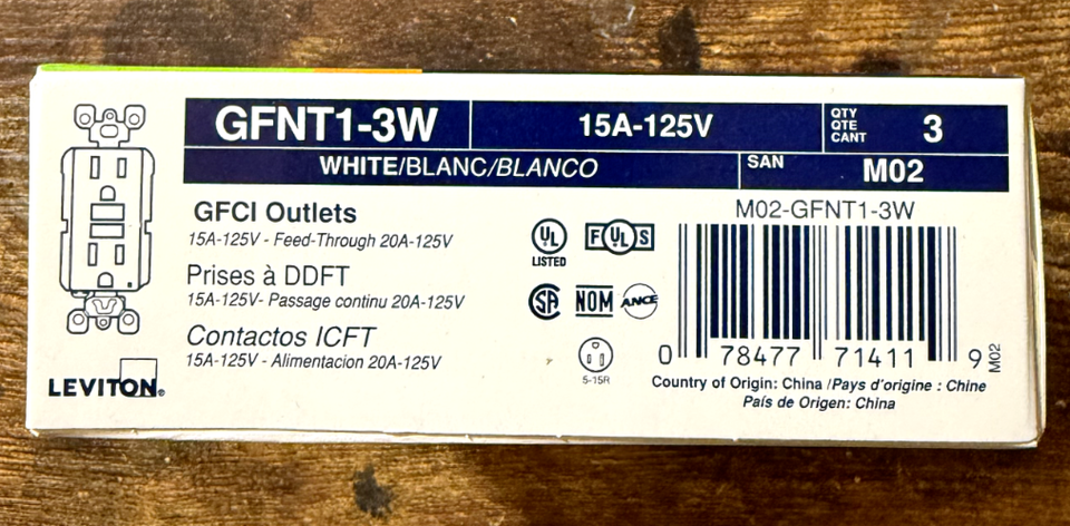Leviton GFNT1-3W 15A 120V GFCI Outlets (3-Pack) | eBay