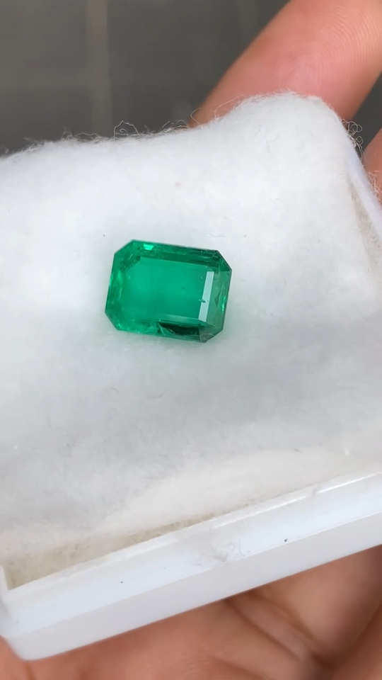 High-End! 6.20CT Natural Emerald from Zambia / Genuine Emerald cut Emerald GemQu | eBay