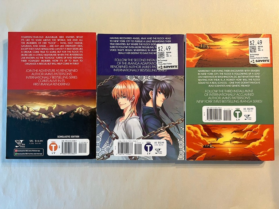 Maximum Ride Vol 1, 2, 3 Manga 🪄 Fantasy English James Patterson ...