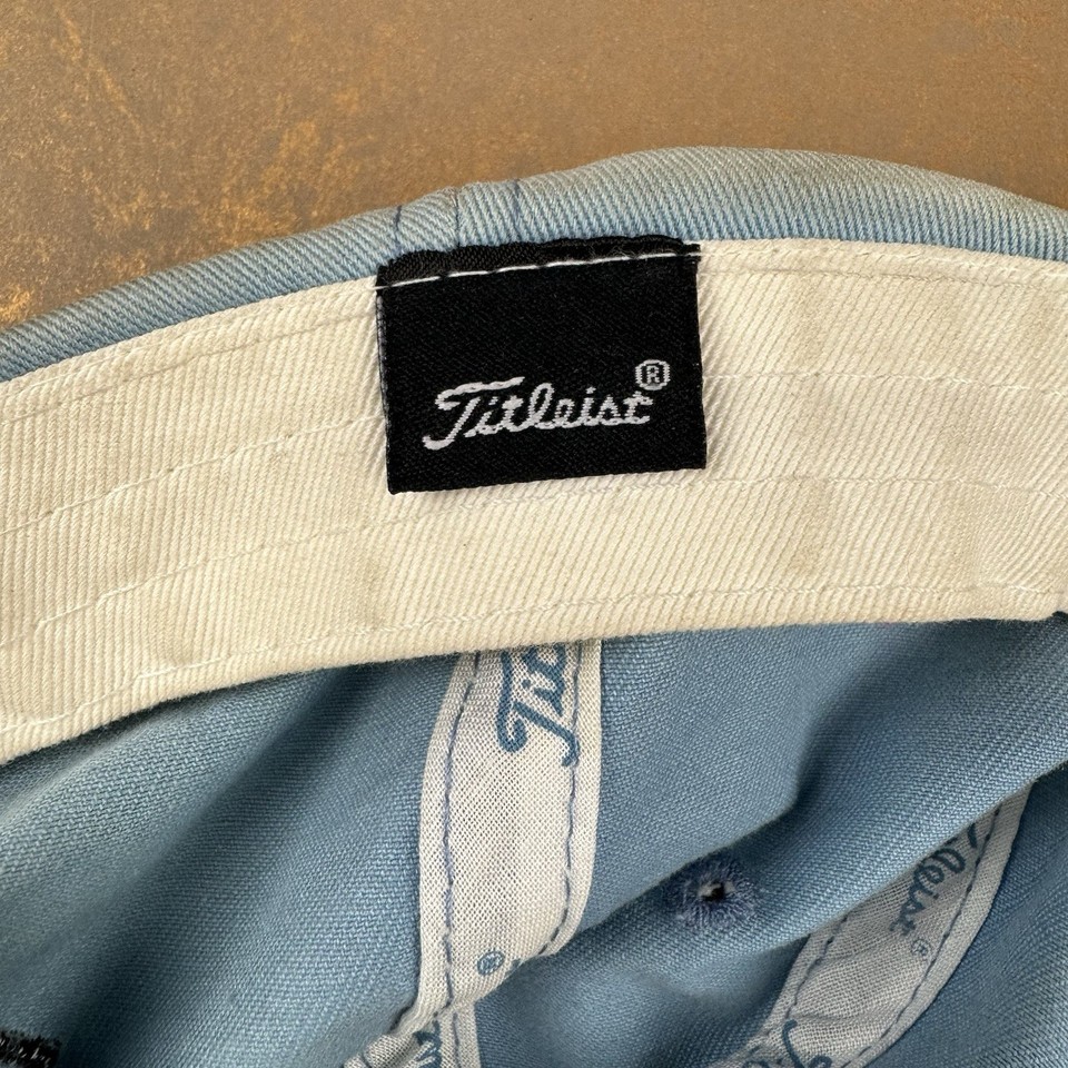 Titleist #1 FJ Light Blue Golf Hat Cotton Strapback Embroidered Yellow ...