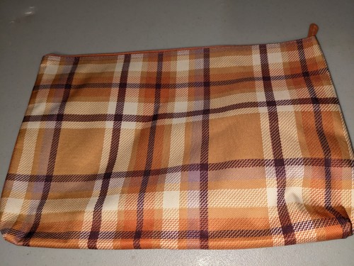 Thirty One Large Zipper Pouch Autumn Plaid New Out Of Bag Fall Colors ...