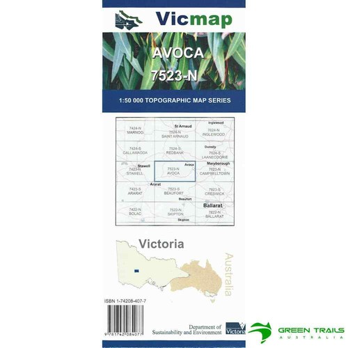 Vicmap Avoca 7523-N 50K Topographical Map 3rd Edition 2019 | eBay Australia