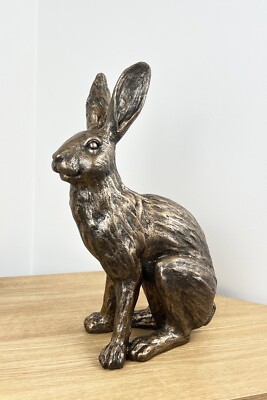 Large Bronze Hare Ornament Sculpture Statue Home Decoration Gift Rabbit ...