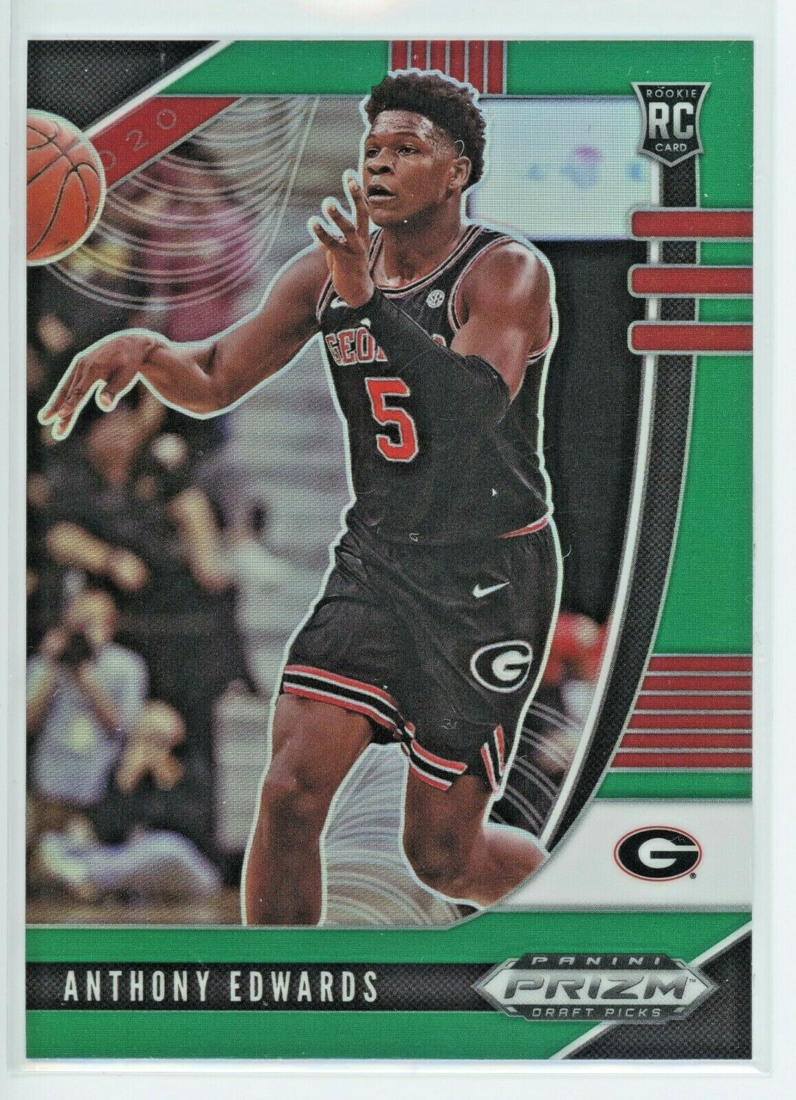 2020-21 Panini Prizm Draft Picks - Green Prizm #41 Anthony Edwards (RC ...