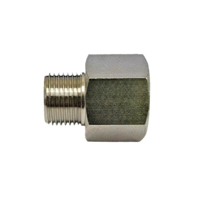 Brass Nickel Plated Adapter Metric Male Fine Studs To BSP Female Full ...