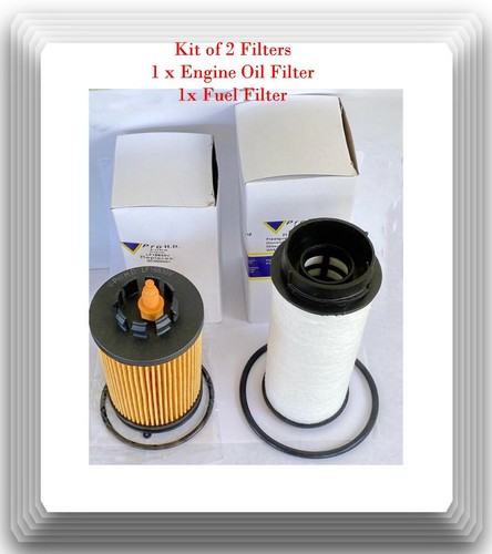 Set of 2 Pieces Oil & Fuel Filter Fits Fuso Canter FE125 FE160 FE180 ...