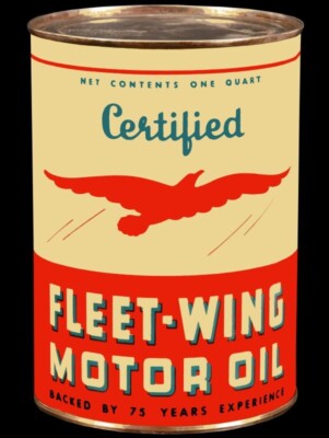 Certified Fleet Wing Motor Oil DIECUT NEW 28" Tall Sign USA STEEL | eBay