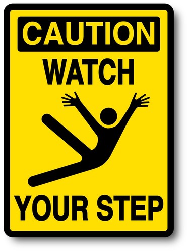 Watch Your Step Safety Decal High Quality Decal Sticker 3" x 4" OSHA ...