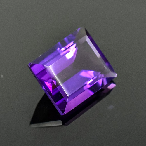 Natural Purple Amethyst Faceted Octagon Shape Loose Gemstone 5.75 Ct ...