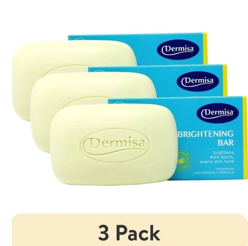Pack of 3 Dermisa Brightening Bar Soap. Cleanses and Clears Dark Spots ...
