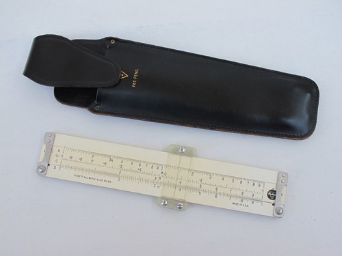 Mini pocket-size slide rule by PICKETT Made in USA - all metal ...
