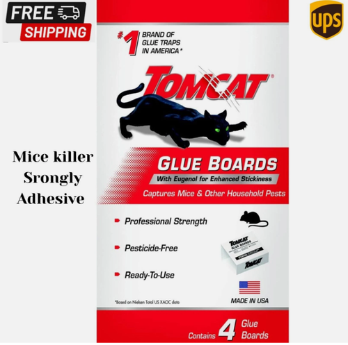 Tomcat mice Insect Glue Traps Boards, rat pest sticky boards 4,8,12,32 ...