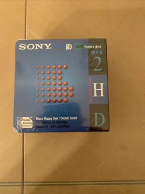 Sony 2HD 3.5" IBM Formatted Micro Floppy Disks Double Sided (10 pack ...