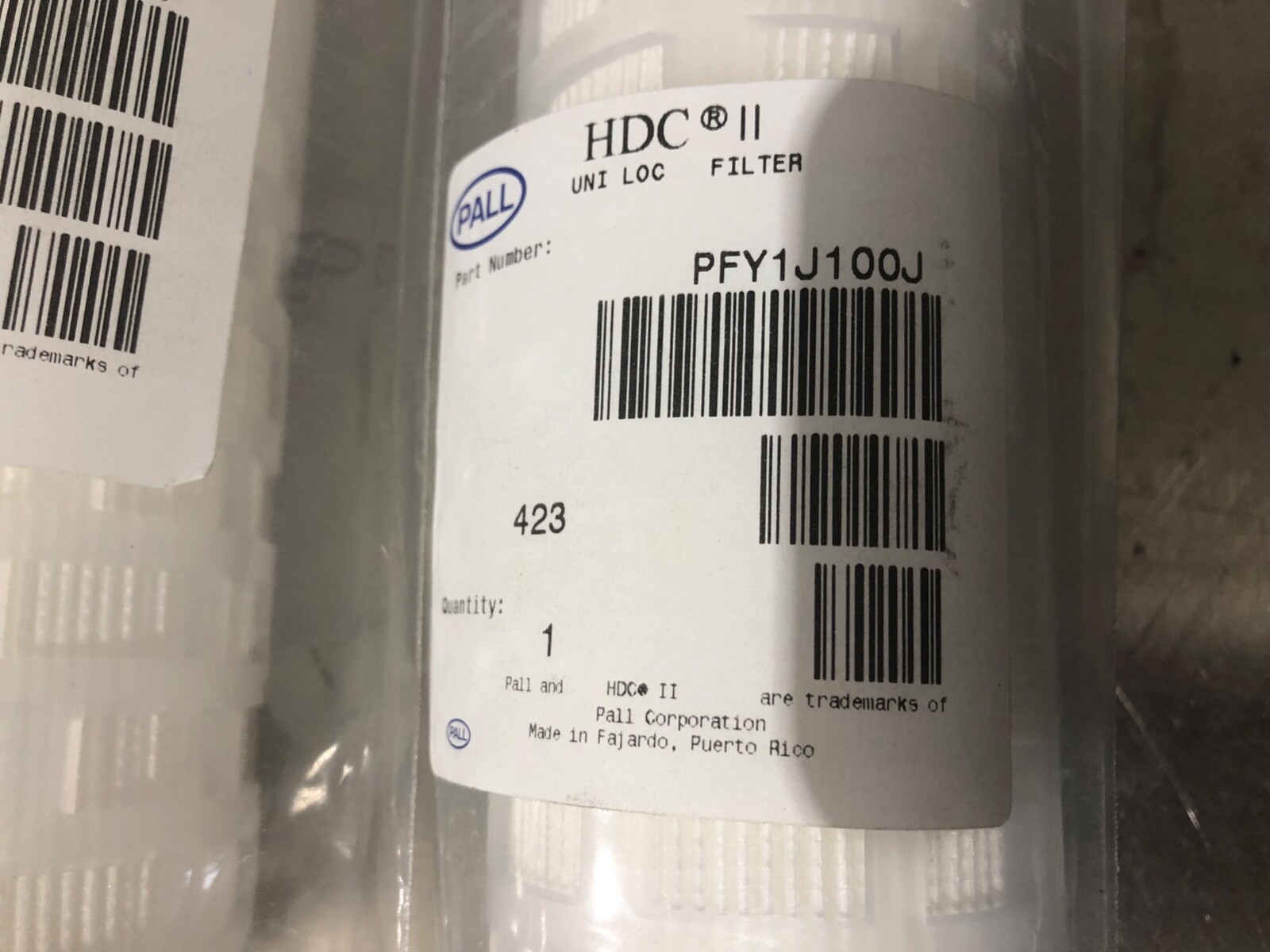 Lot of 3 PALL HDC II Uni lock filter part number PFY1J100J | eBay