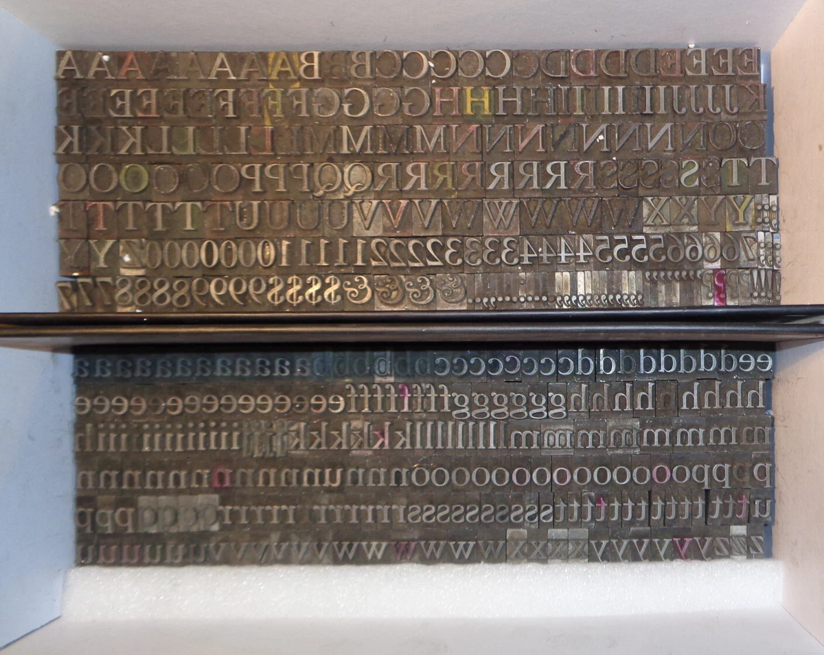Printing Press Letter Blocks