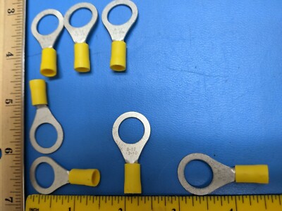 RING TERMINAL LUG 5-12 12-10 AWG , INSULATED YELLOW 50 pcs | eBay