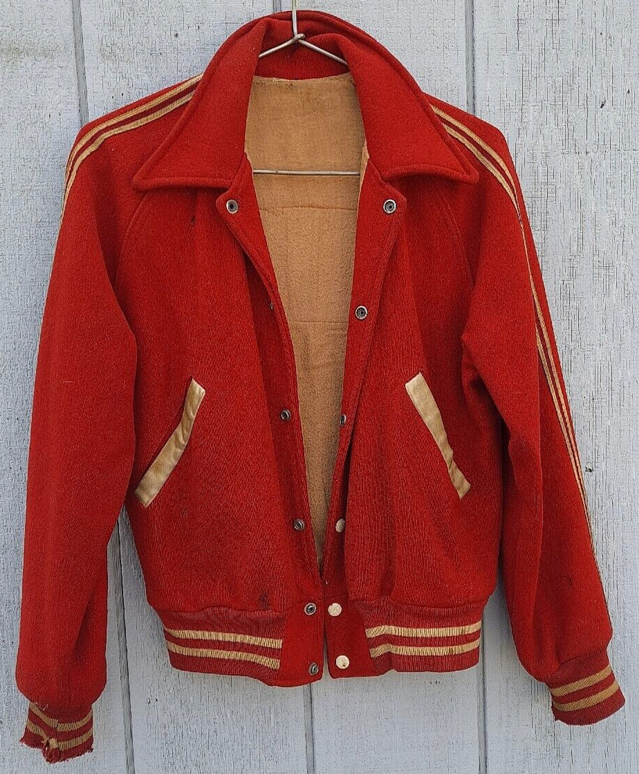 Vintage Cheerleader Pep Rally Embroidered Jacket, Red… - Gem