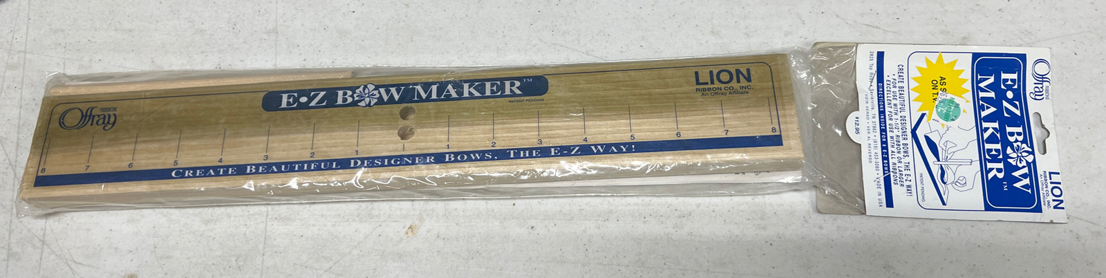 Offray E Z Easy Bow Maker Instructions Lion Ribbon Co Vintage 1993 ...