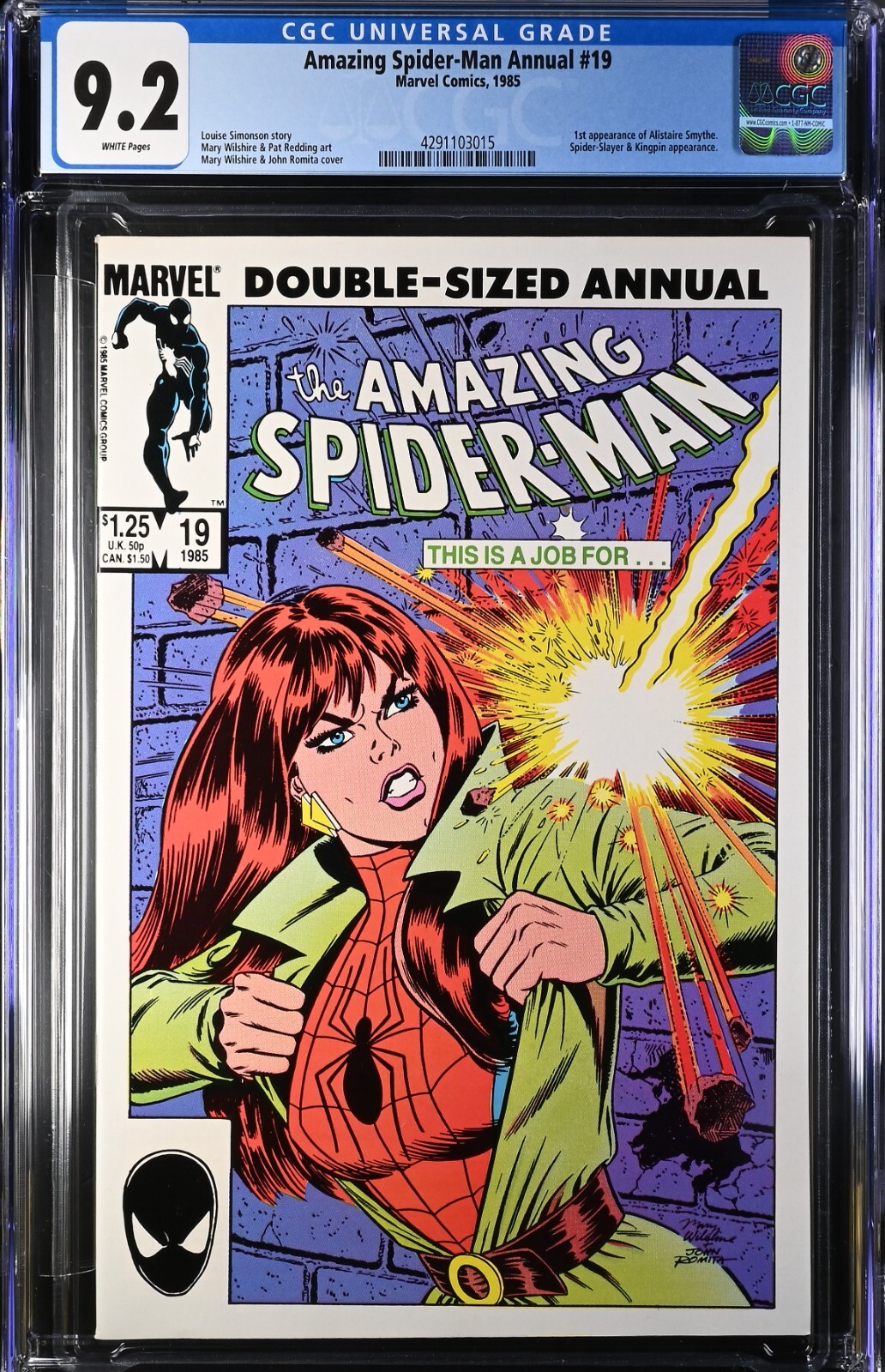 Amazing Spider-Man Annual #19 CGC 9.2 - 1st Appearance Alistaire Smythe ...