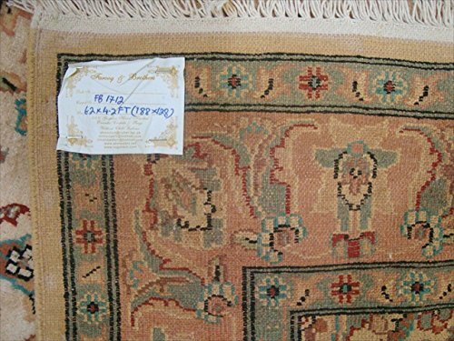 Area Rug Exclusive Muted Ivory Flower Indoor Hand Knotted Wool Silk ...