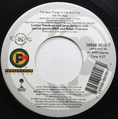 90s 45 Luther & Janet w/ BBD & Ralph Tresvant - The Best Things In Life ...