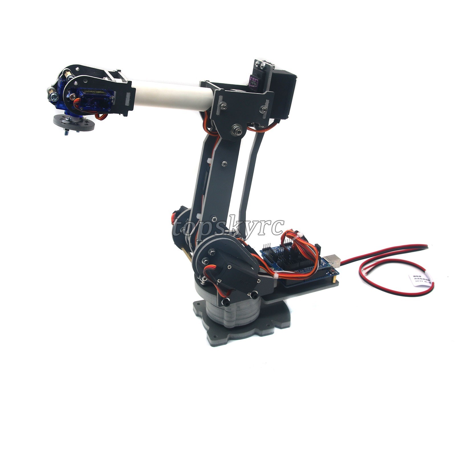 6-Axis Robot Mechanical Arm PVC Robotics Arm Rack w/ Servos | eBay