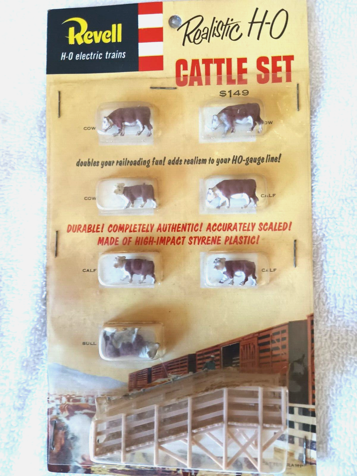 VINTAGE OSL WOOD CRAFTSMAN BUILT STOCK/CATTLE CAR AND MINT REVELL ...