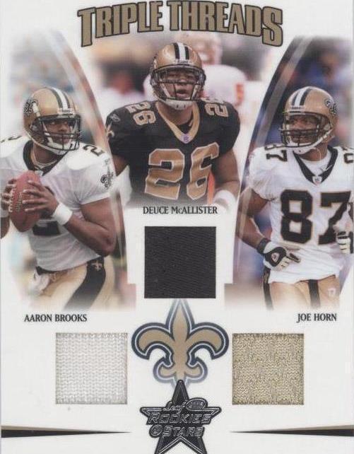 2005 Leaf Rookies & Stars - Triple Threads Deuce McAllister, Aaron ...