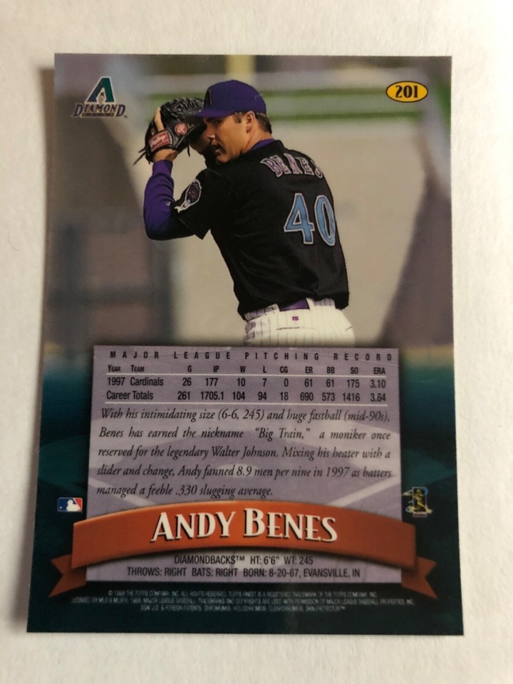 1998 Topps Finest #201 Diamondbacks Andy Benes Baseball Card | eBay
