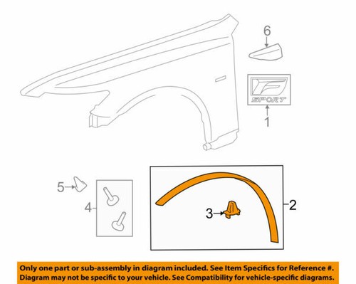 75872-50070 Toyota Moulding, front fender wheel opening, lh 7587250070 ...