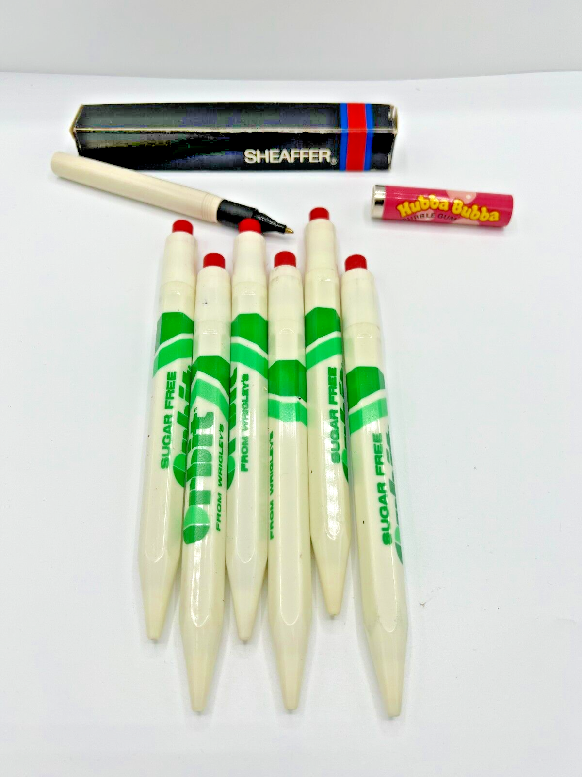 7 Piece Vintage Wrigley Chewing Gum Advertising Pens Hubba Bubba-Orbit ...