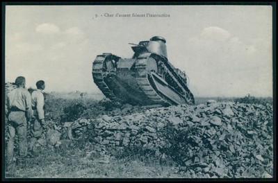 ll Military vehicle Tank WWI ww1 war original old c1915-1925 French ...