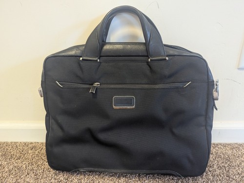TUMI 'Arrive' Black Nylon/Leather Sawyer Briefcase - 255002D2 | eBay