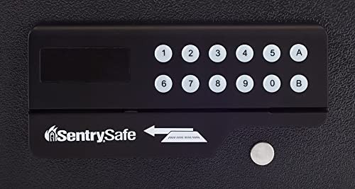 Black Steel Safe with Card Swipe Reader and Digital Keypad Lock, Small ...