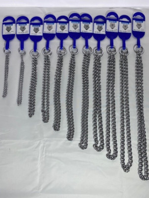 ANCOL DOG CHOKE CHAIN CHECK CHAIN FINE TO X HEAVY METAL SILVER STEEL ...